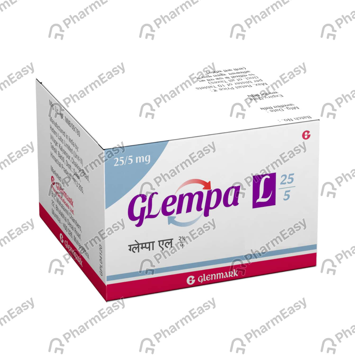 Glempa L 25/5mg Strip Of 10 Tablets: Uses, Side Effects, Price & Dosage ...