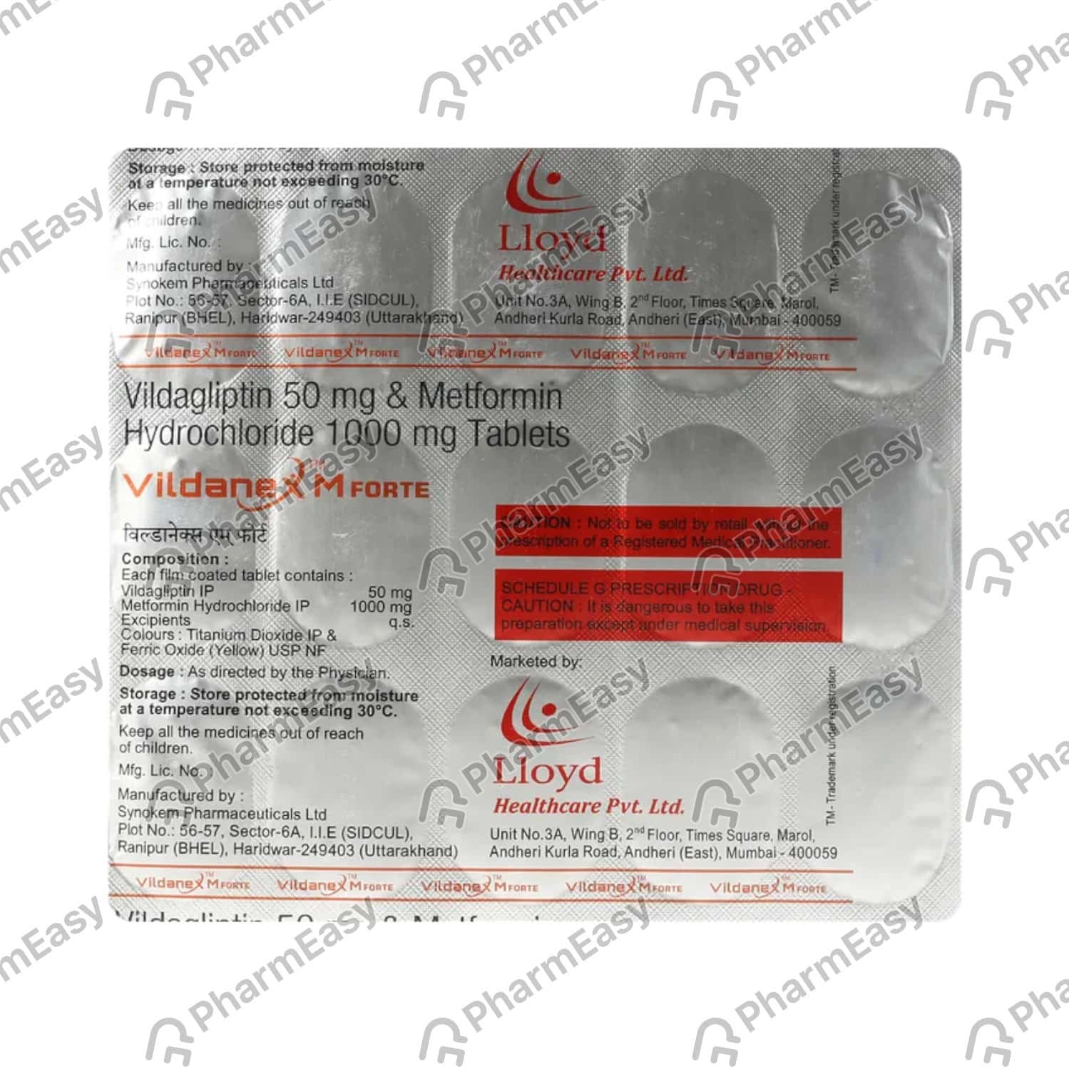 Vildanex M Forte Strip Of 15 Tablets: Uses, Side Effects, Price ...