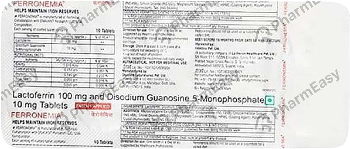 Buy Ferronemia Plus Tablet 10'S Online at Flat 15% OFF | PharmEasy