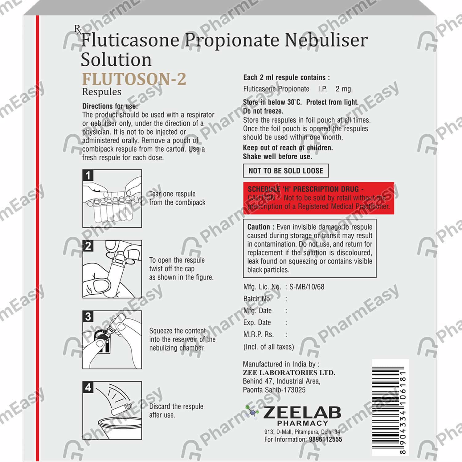 Buy Flutoson 2 MG Respule (6) Online at Flat 15% OFF | PharmEasy