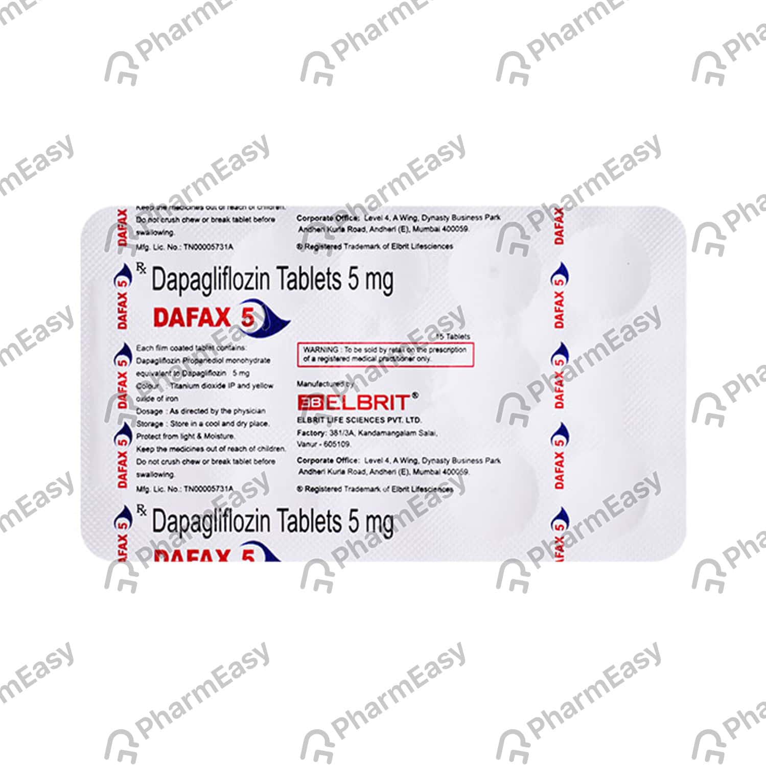 Dafax 5 MG Tablet (15): Uses, Side Effects, Price & Dosage | PharmEasy