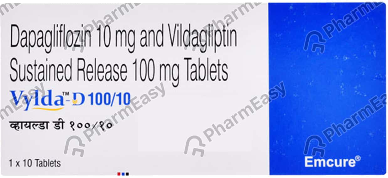 Vylda D 100/10mg Strip Of 10 Tablets: Uses, Side Effects, Price ...