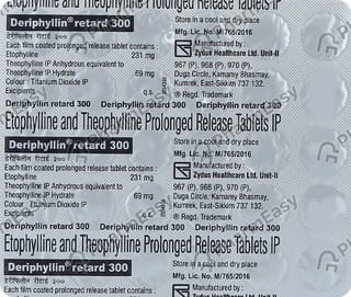 Deriphyllin Retard 300: Uses, Side Effects, Price & Dosage | PharmEasy