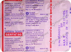 Buy Serta 50 MG Tablet (15) Online & Save Up to 24% at PharmEasy