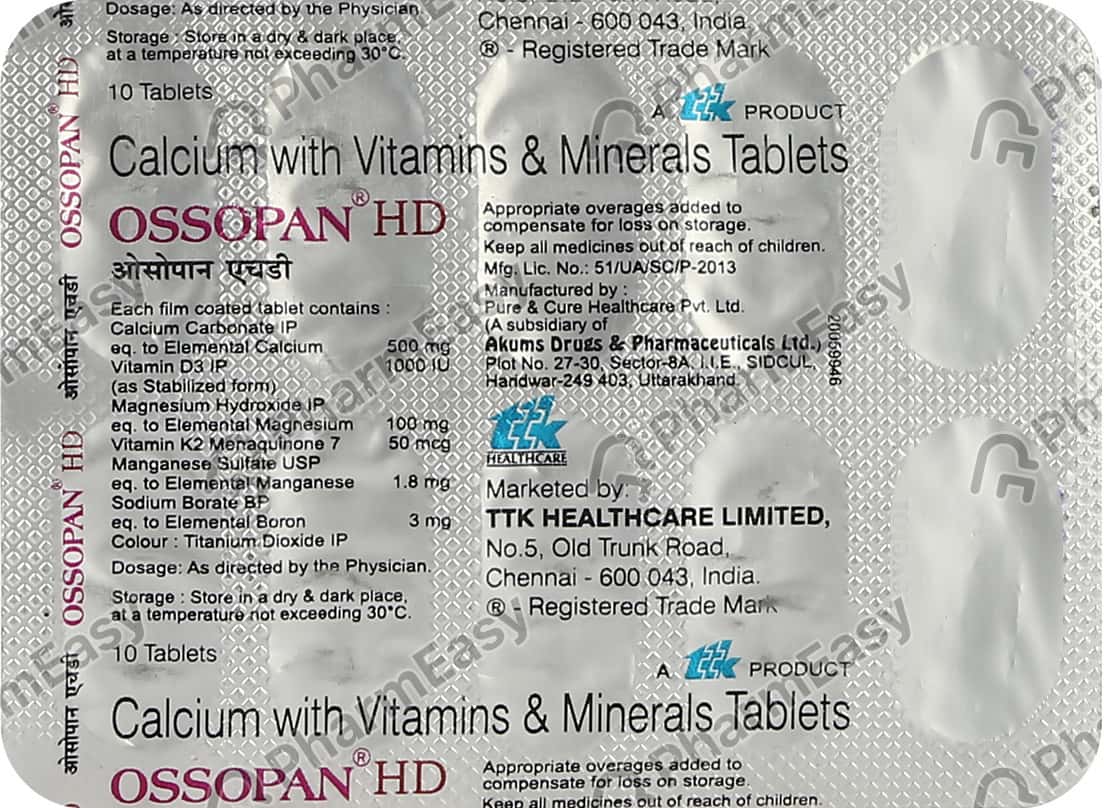 Buy Ossopan Hd Strip Of 10 Tablets Online at Flat 15% OFF | PharmEasy