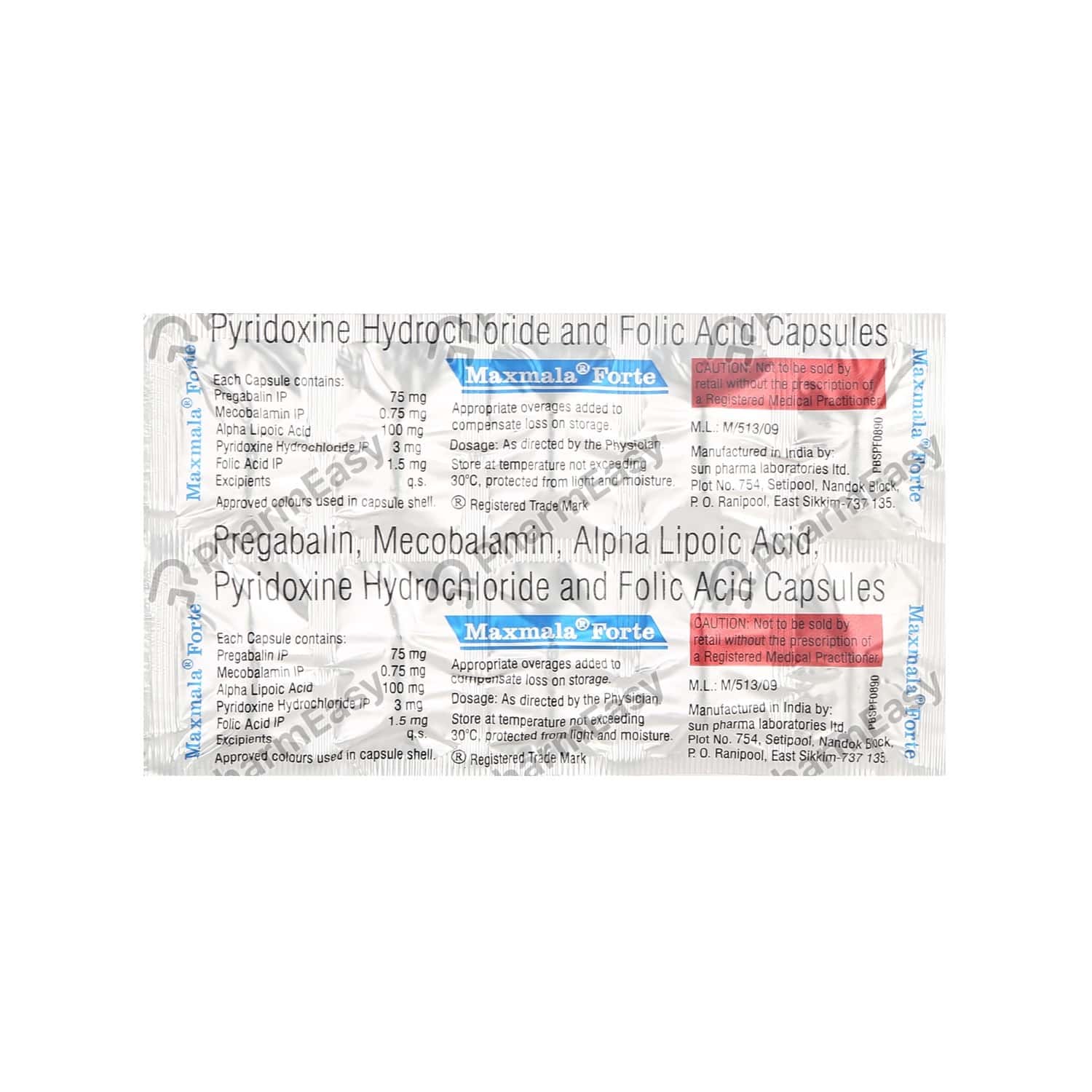 Buy Maxmala Forte Strip Of 10 Capsules Online at Flat 18% OFF* | PharmEasy