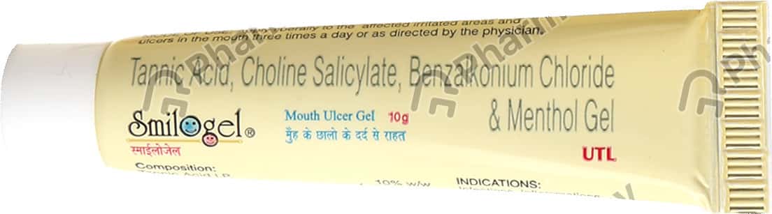 Smilogel Tube Of 10gm Mouth Ulcer Gel: Uses, Side Effects, Price ...