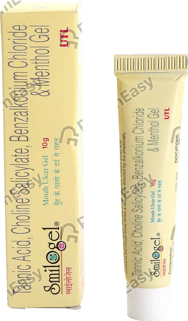 Smilogel Tube Of 10gm Mouth Ulcer Gel: Uses, Side Effects, Price ...
