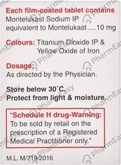 Montair 10 MG Tablet (15): Uses, Side Effects, Price & Dosage | PharmEasy