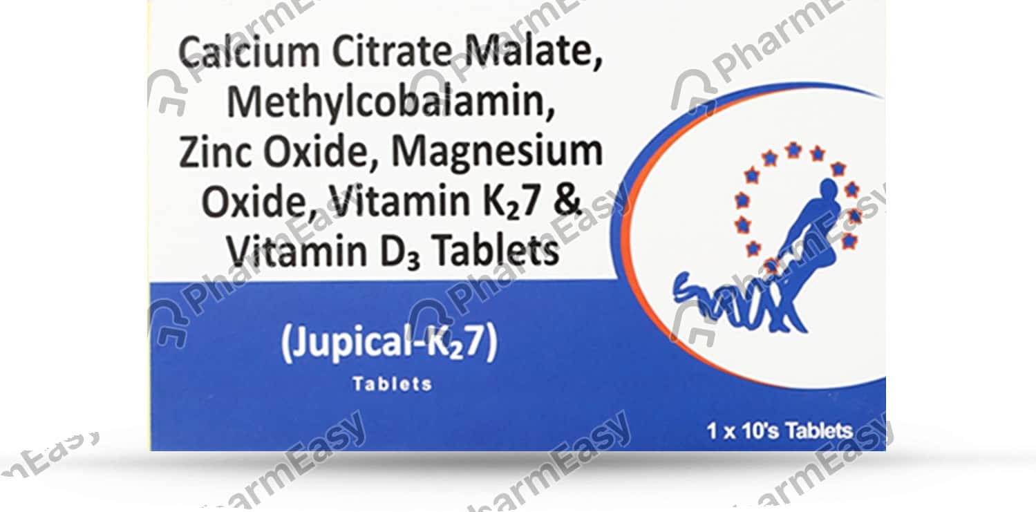 Jupical K2 7 Strip Of 10 Tablets: Uses, Side Effects, Price & Dosage ...