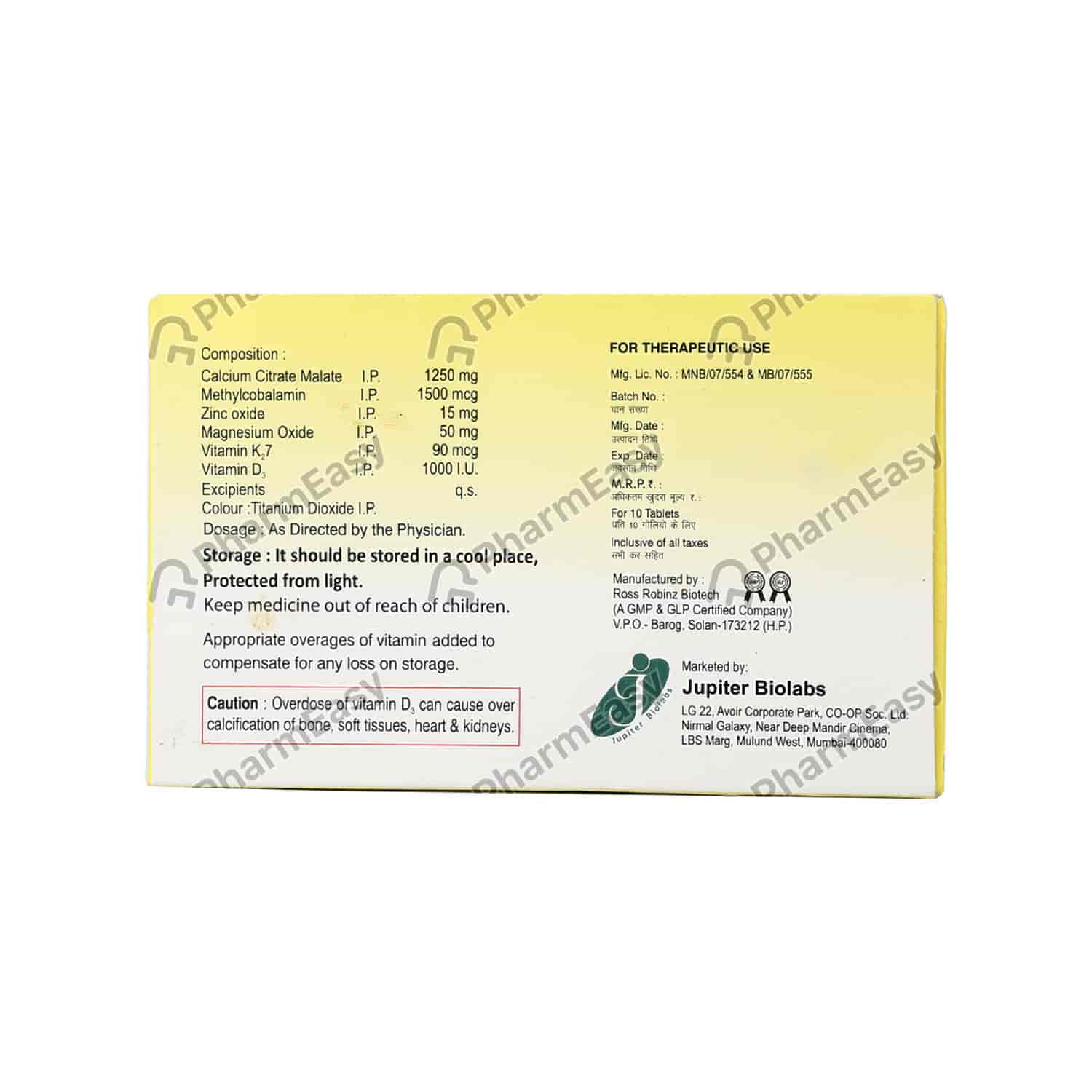Buy Jupical K2 7 Strip Of 10 Tablets Online at Flat 18% OFF* | PharmEasy