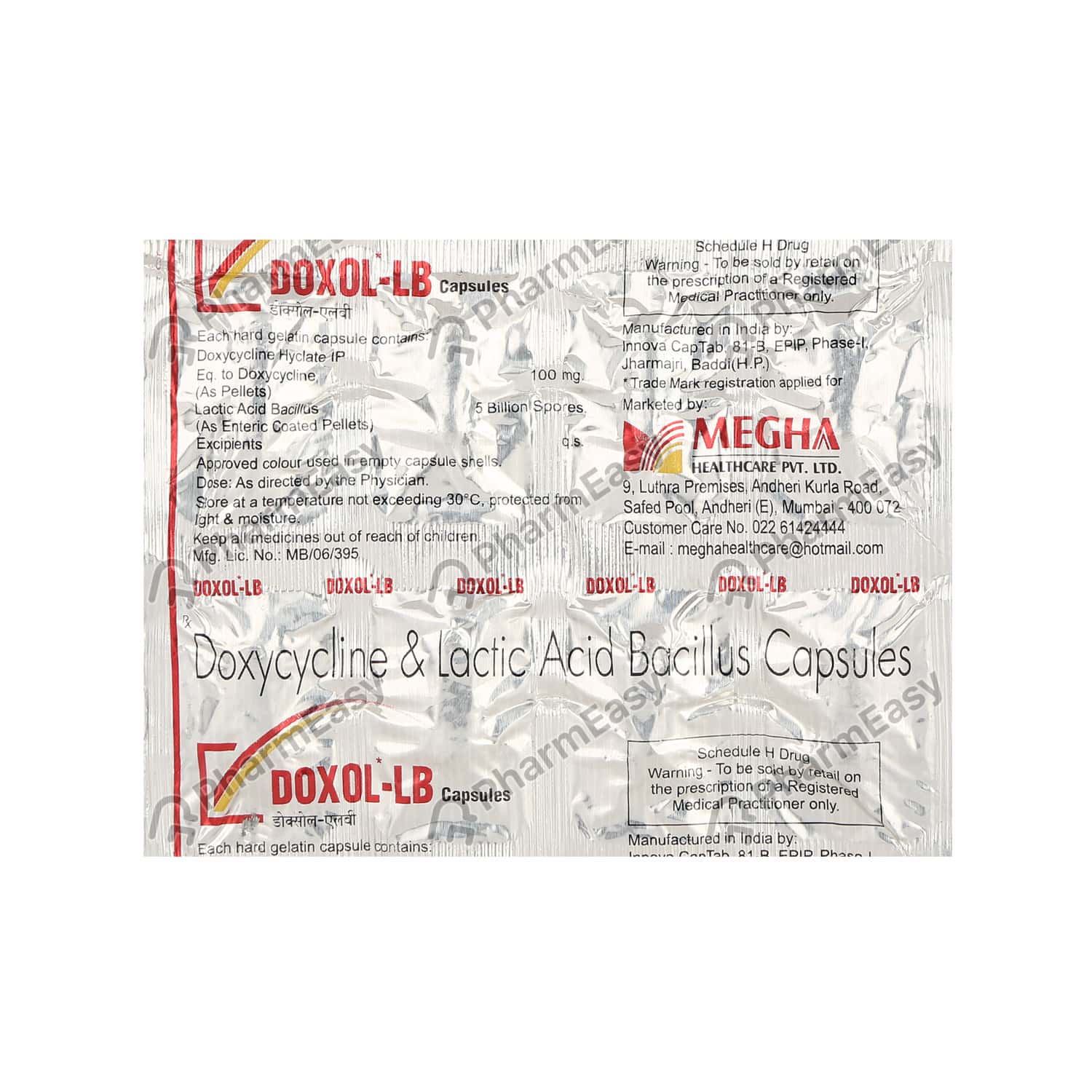 Buy Doxol Lb Strip Of 8 Capsules Online at Flat 18% OFF* | PharmEasy