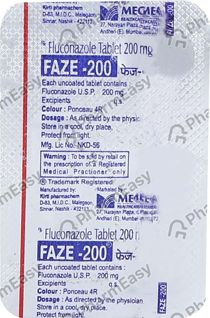 Faze 200 MG Tablet (1): Uses, Side Effects, Price & Dosage | PharmEasy