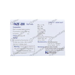 Faze 200 MG Tablet (1) - Uses, Side Effects, Dosage, Composition ...
