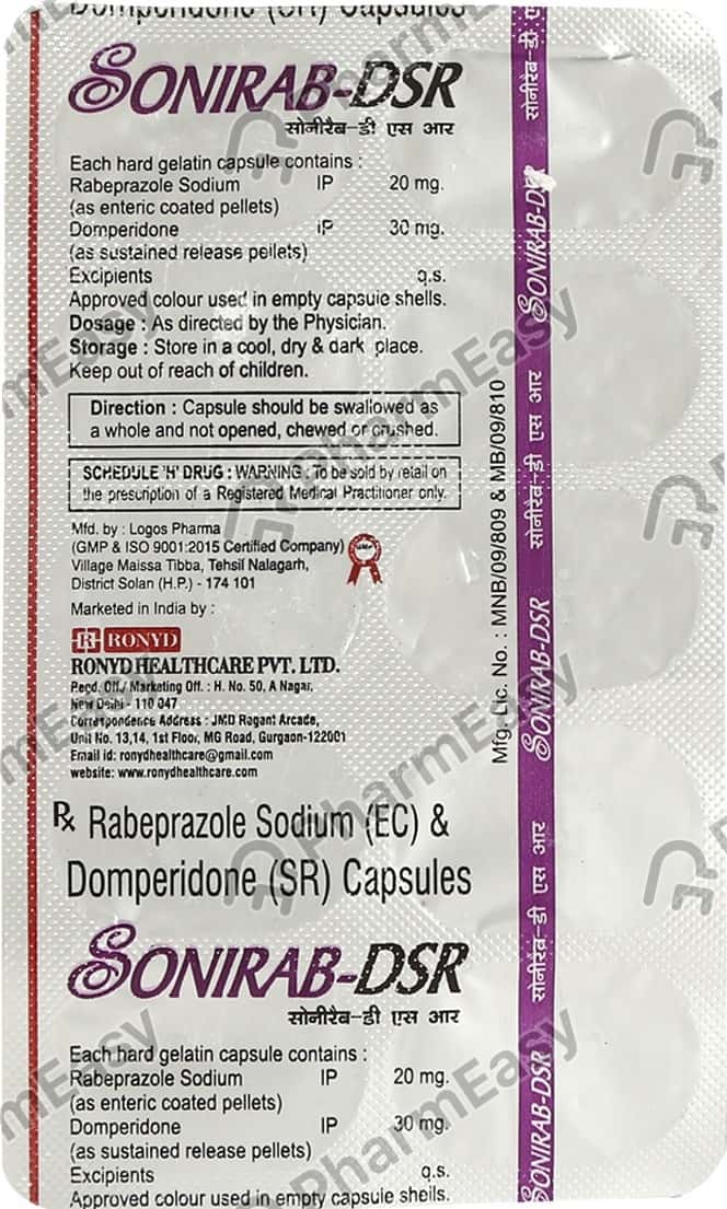 Sonirab Dsr Strip Of 10 Capsules: Uses, Side Effects, Price & Dosage ...
