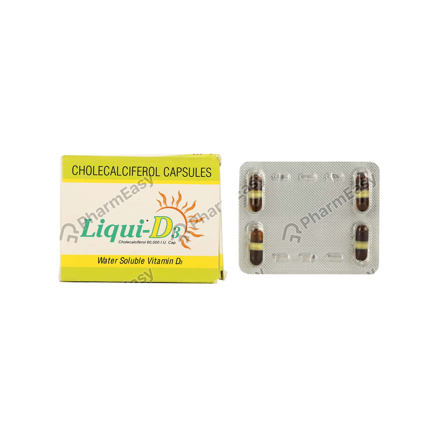 Liqui D3 60000 IU Capsule (4) - Uses, Side Effects, Dosage, Composition ...