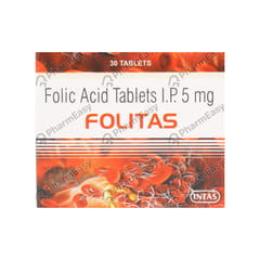 Folitas 5 MG Tablet (30) - Uses, Side Effects, Dosage, Composition ...
