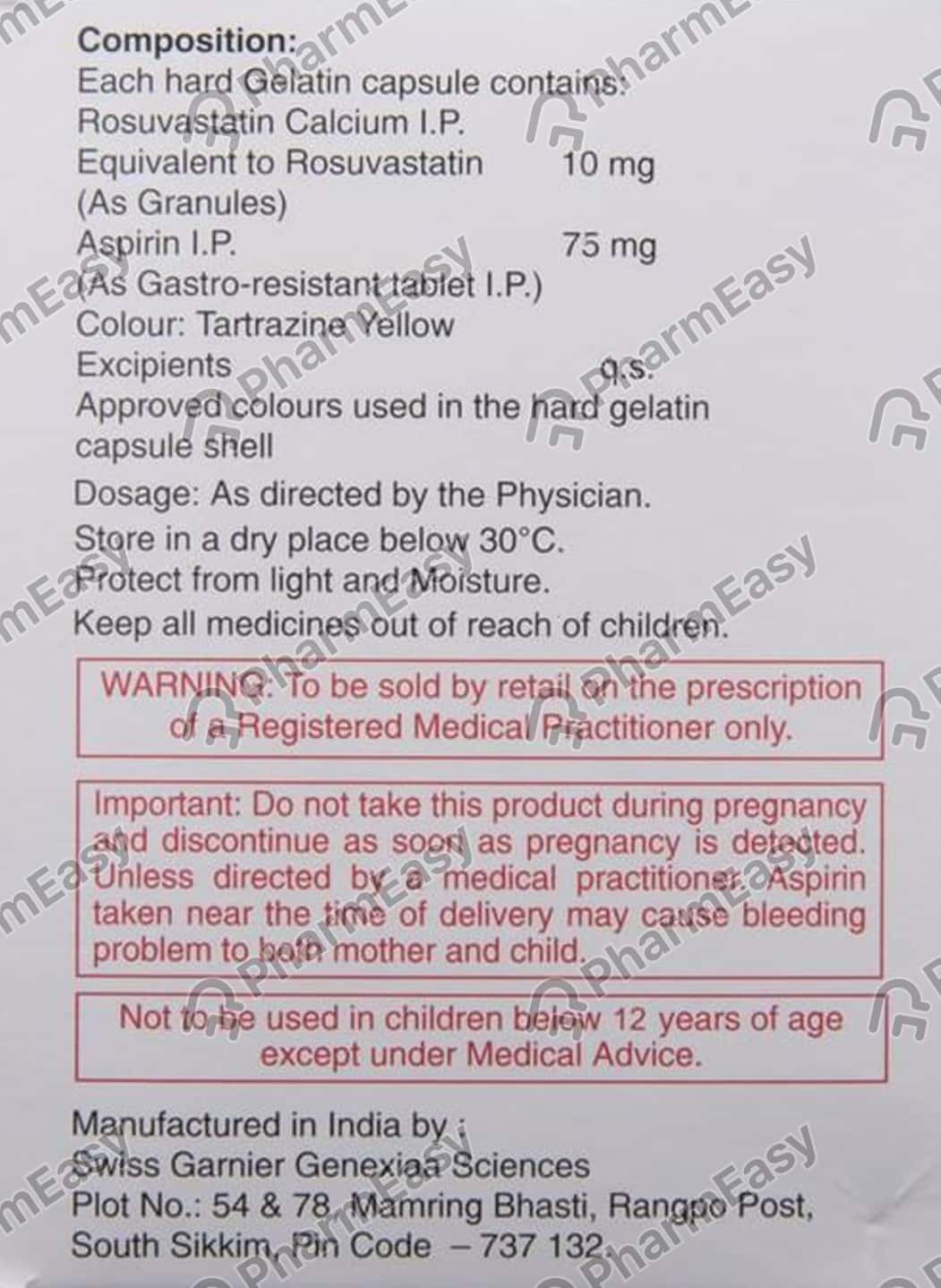 Razel A 75mg/10mg Strip Of 10 Capsules: Uses, Side Effects, Price ...