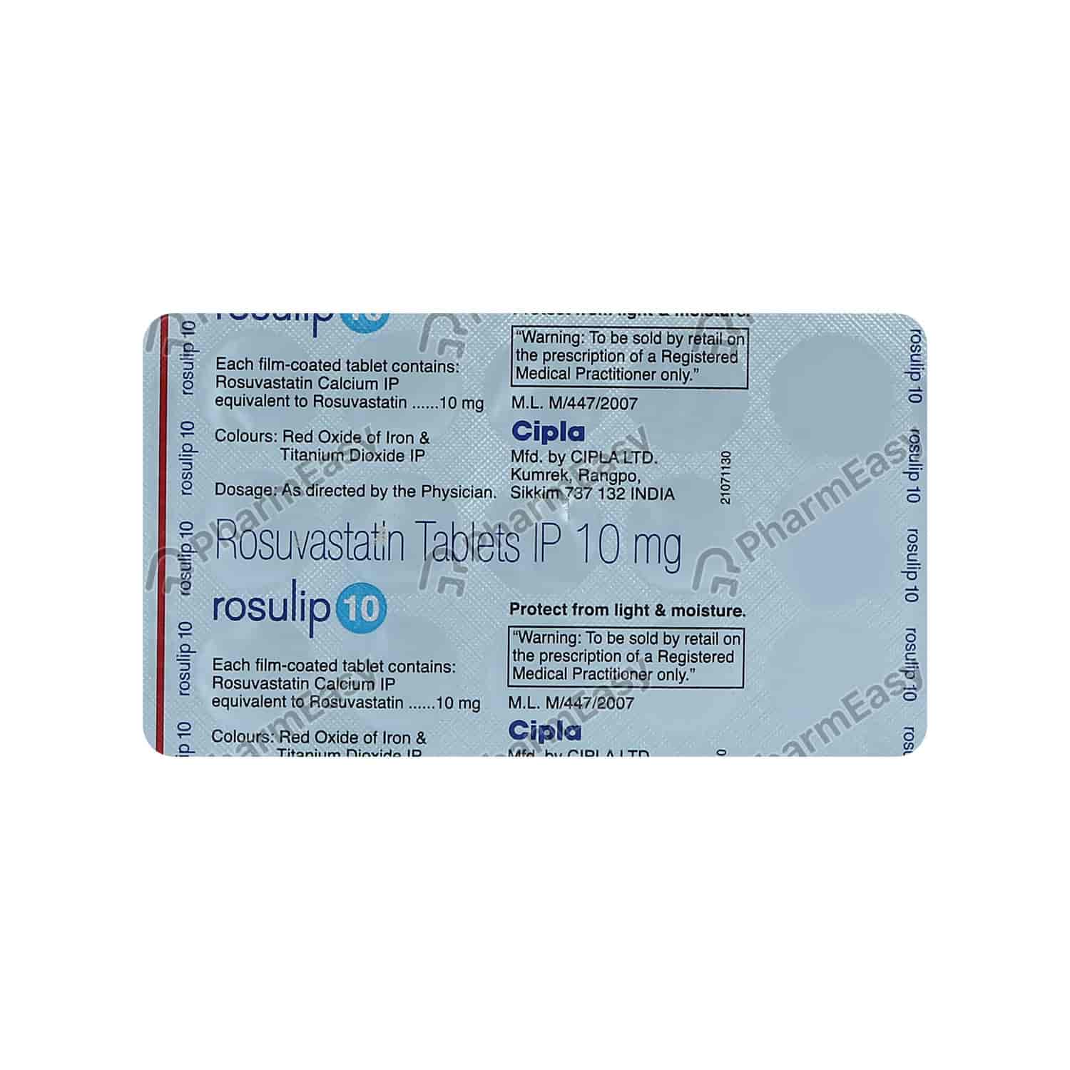 Rosulip 10mg Tab 15'S - Uses, Side Effects, Dosage, Composition & Price ...