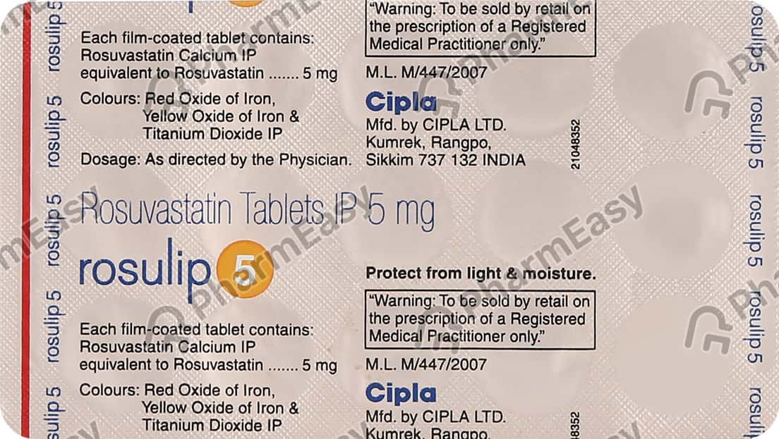Rosulip 5 MG Tablet (15): Uses, Side Effects, Price & Dosage | PharmEasy