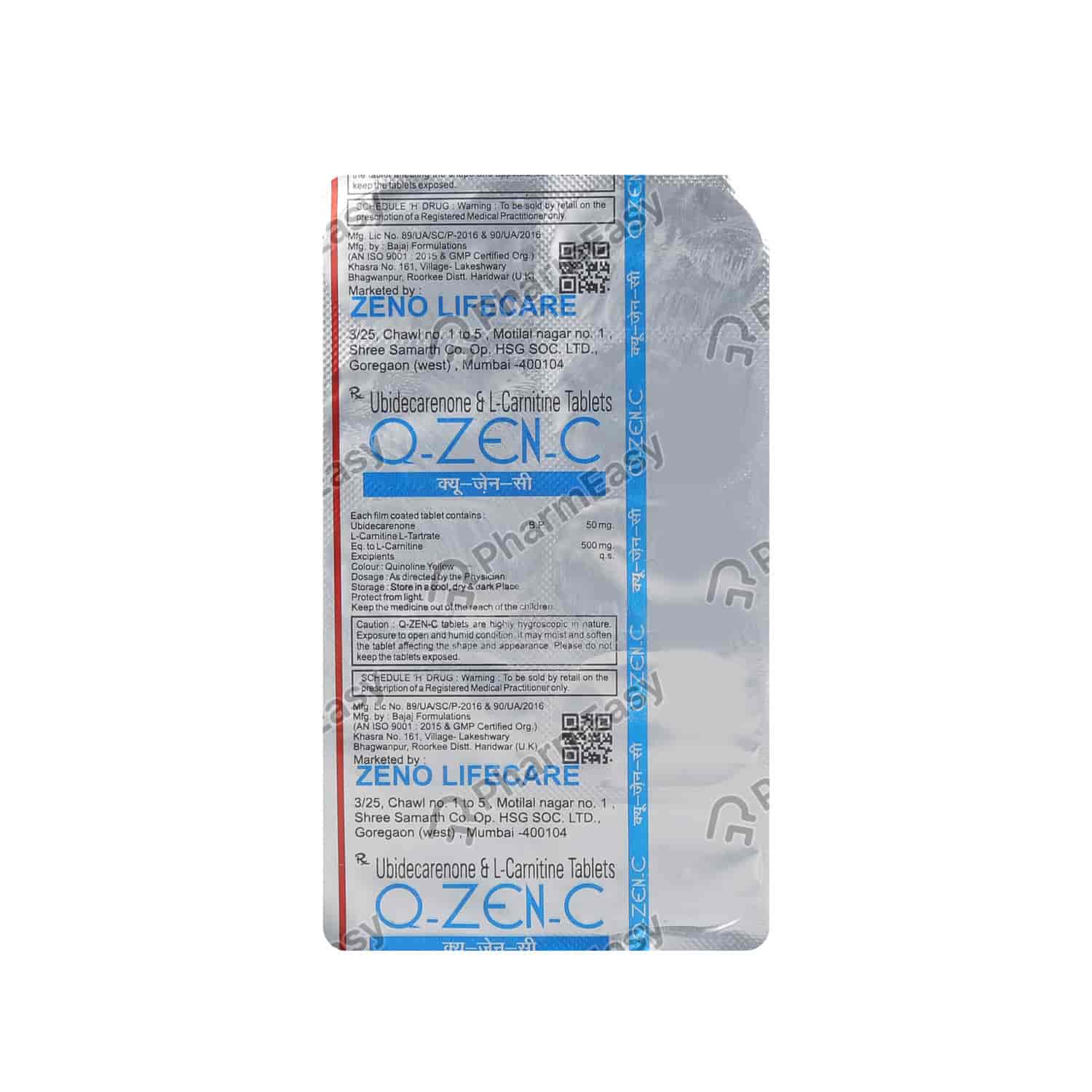 Buy Q Zen C Tablet 10'S Online at Flat 18% OFF* | PharmEasy