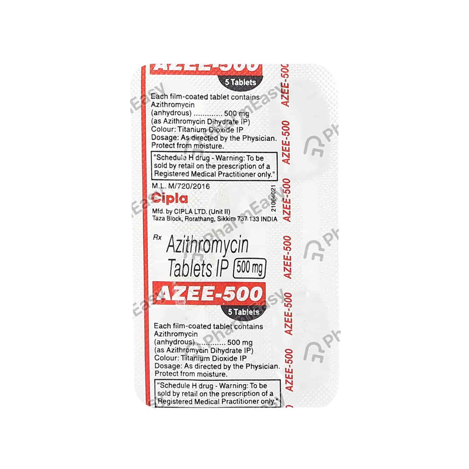 Azee 500mg Tab 5'S - Uses, Side Effects, Dosage, Composition & Price ...