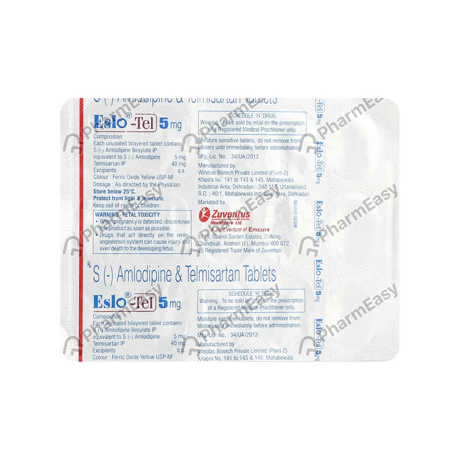 Buy Eslo Tel 5mg Strip Of 15 Tablets Online at Flat 18% OFF* | PharmEasy