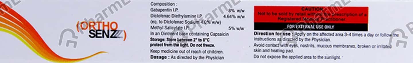 Buy Ortho Senz Oint 30gm Online at Flat 15% OFF | PharmEasy