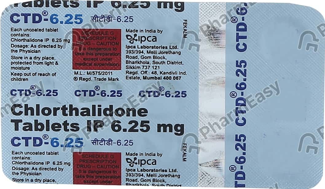 Ctd 6.25 MG Tablet (15): Uses, Side Effects, Price & Dosage | PharmEasy