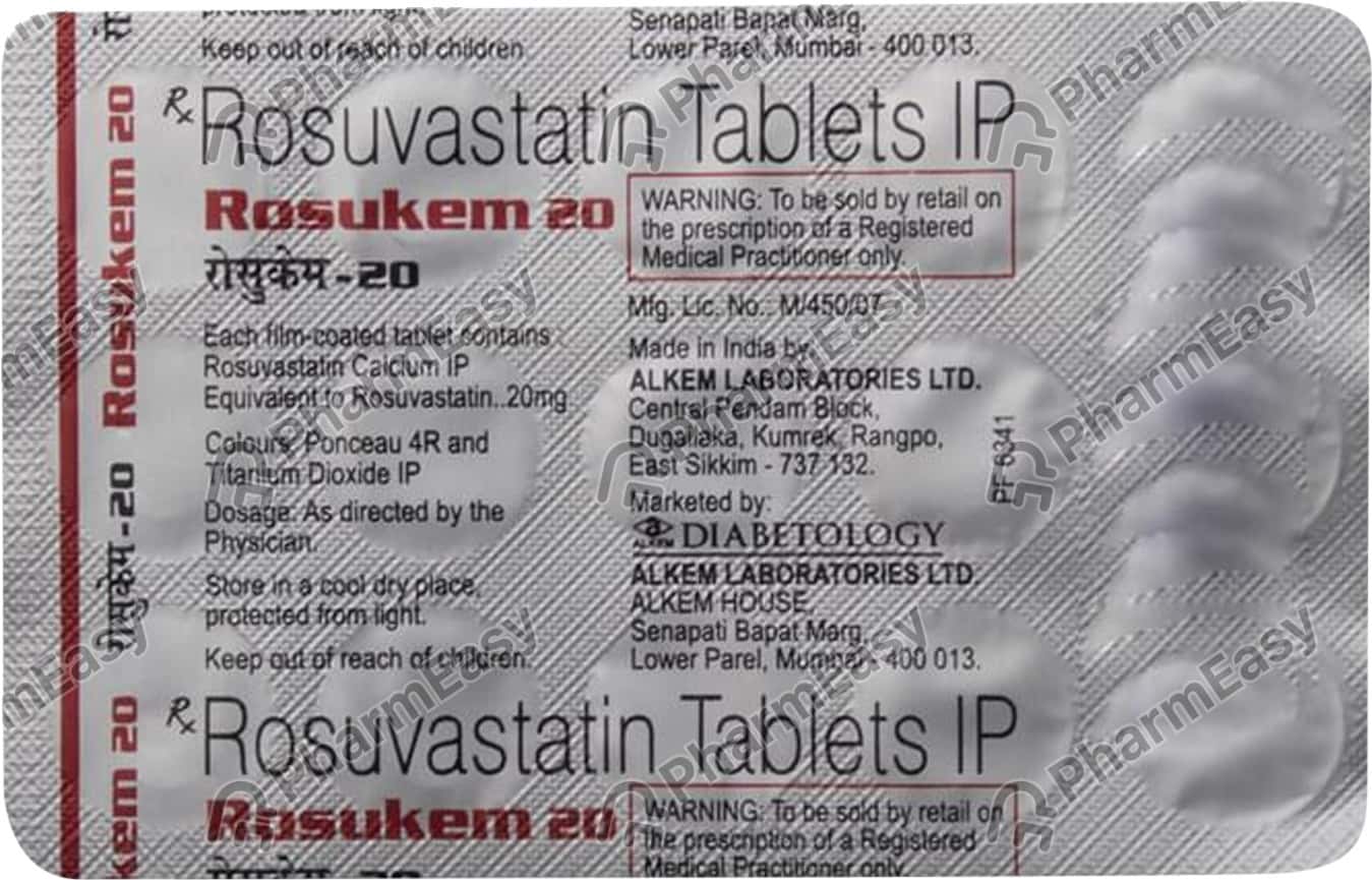 Rosukem 20 MG Tablet (15): Uses, Side Effects, Price, Dosage ...