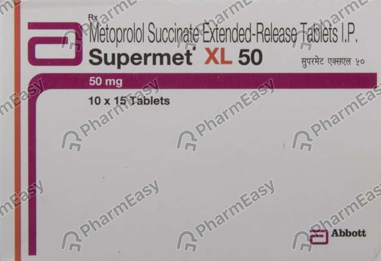 Supermet Xl 50 MG Tablet (15): Uses, Side Effects, Price & Dosage | PharmEasy