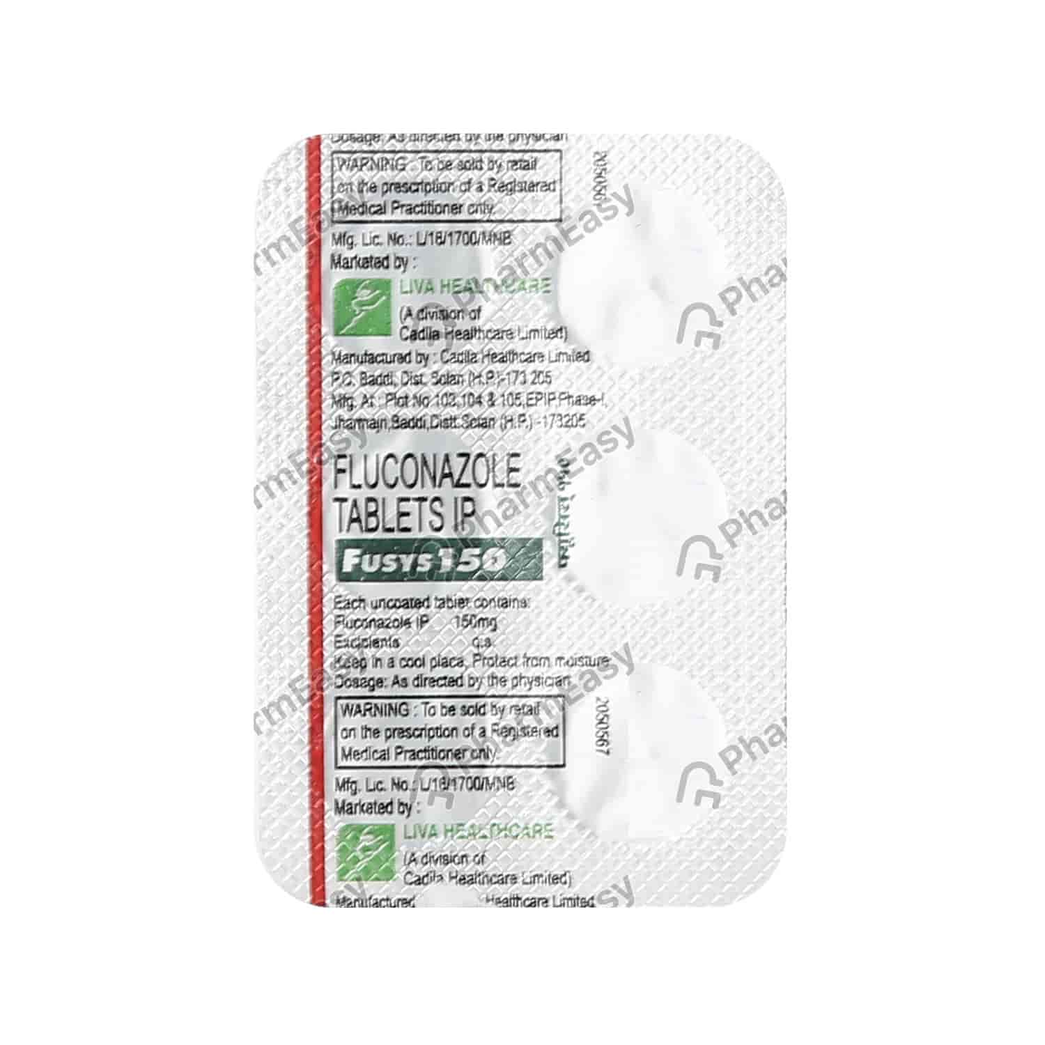 Fusys 150mg 6'S Tab - Uses, Side Effects, Dosage, Composition & Price ...