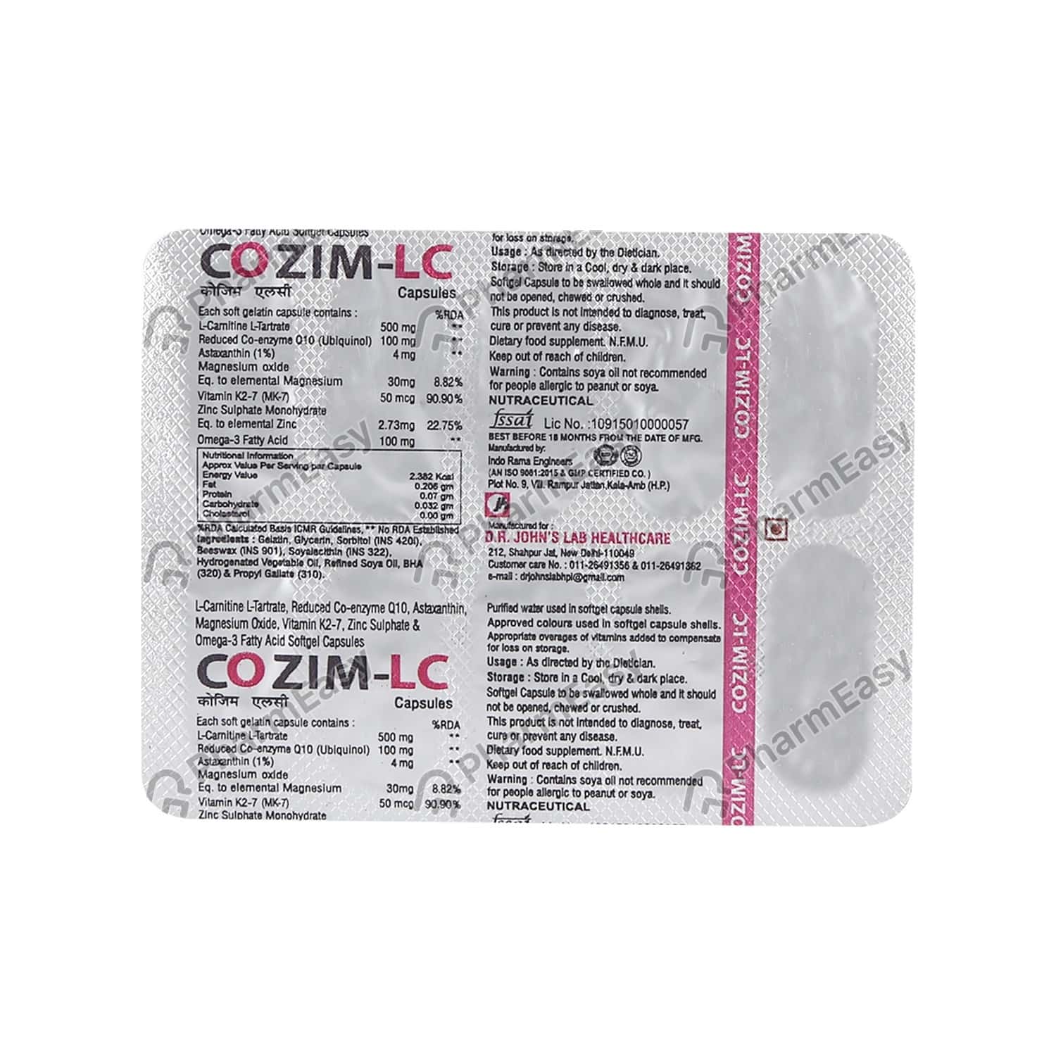 Buy Cozim Lc Strip Of 10 Capsules Online at Flat 15% OFF | PharmEasy