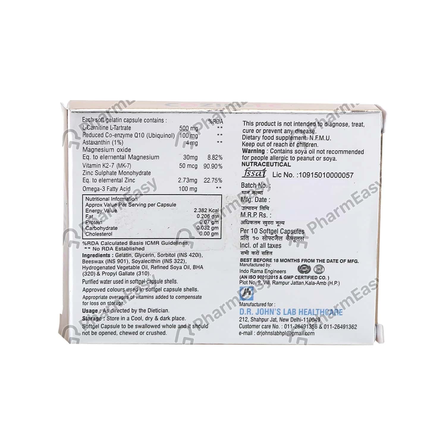 Buy Cozim Lc Strip Of 10 Capsules Online at Flat 15% OFF | PharmEasy