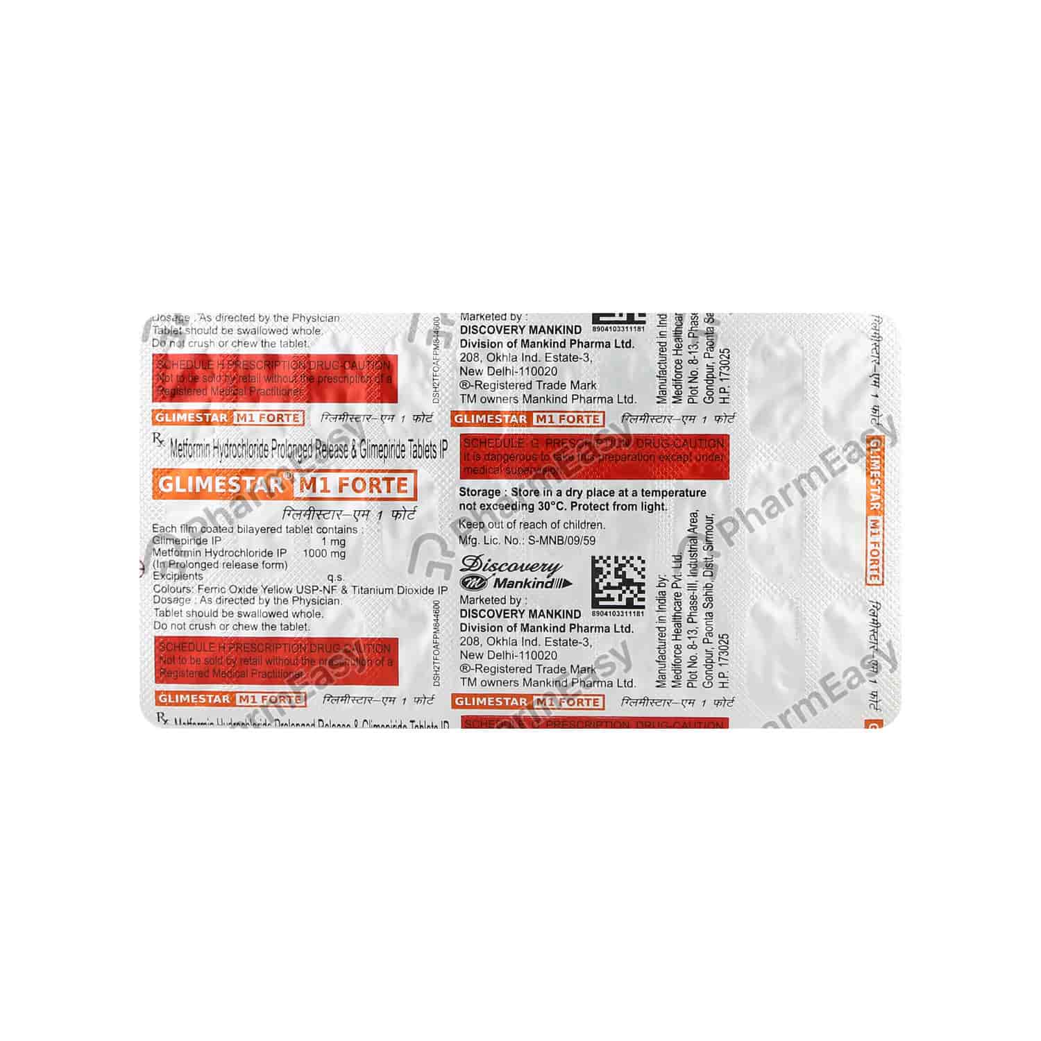 Glimestar M1 Forte Tab 30'S - Uses, Side Effects, Dosage, Composition ...
