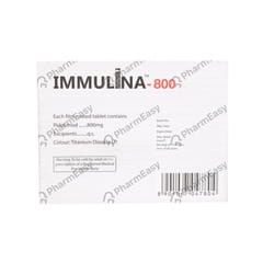 Buy Immulina 800 MG Tablet (10) Online at Flat 18% OFF* | PharmEasy