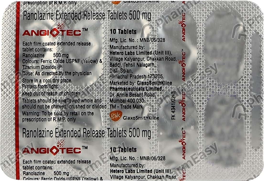 Angiotec 500 MG Tablet (10): Uses, Side Effects, Price & Dosage | PharmEasy