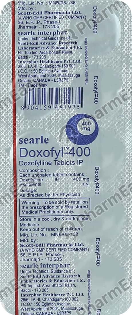 Doxofyl 400 MG Tablet (10): Uses, Side Effects, Price & Dosage | PharmEasy