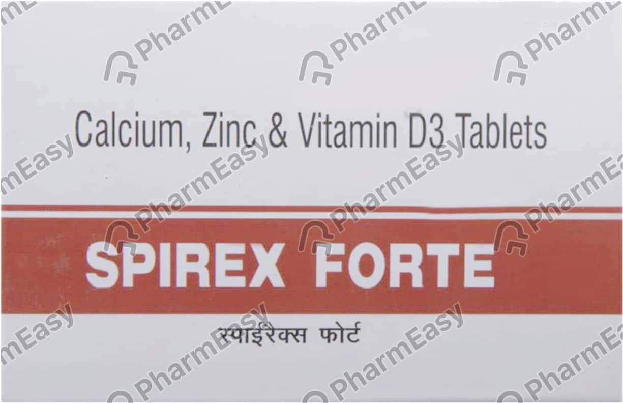 Spirex Forte Strip Of 10 Tablets: Uses, Side Effects, Price & Dosage ...