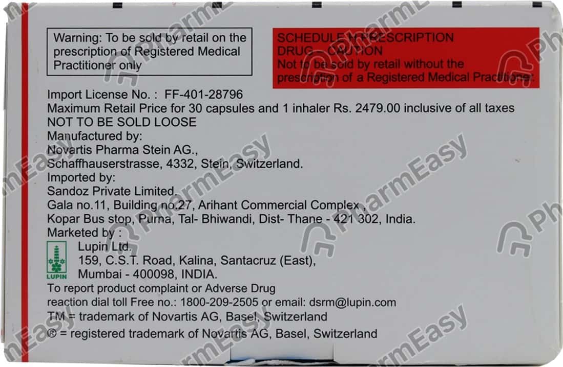 Loftair 110/50mcg Box Of 30 Capsules And 1 Inhaler: Uses, Side Effects ...