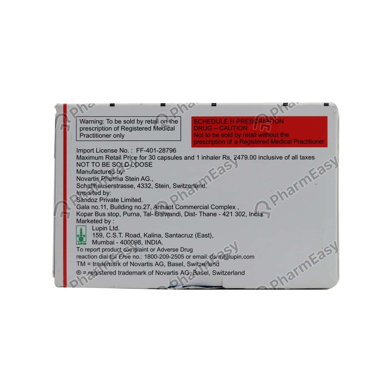 Loftair 110/50mcg Box Of 30 Capsules And 1 Inhaler - Uses, Side Effects ...