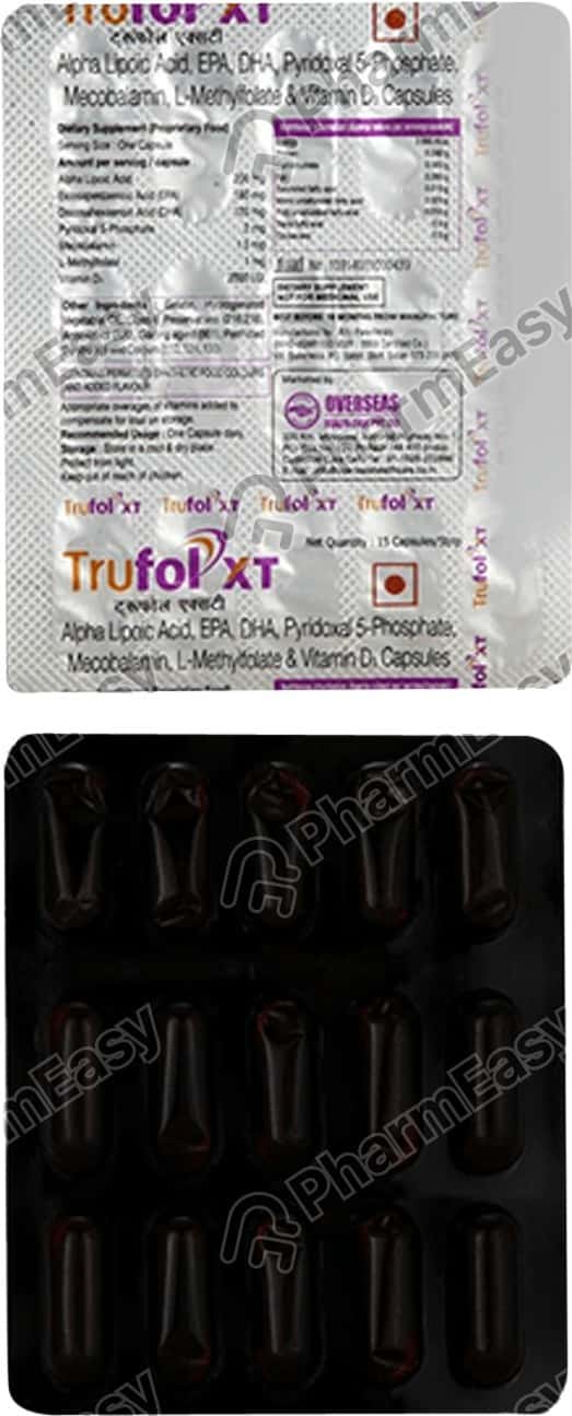 Buy Trufol Xt Strip Of 15 Capsules Online & Save Up to 24% at PharmEasy