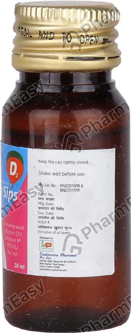 Sun Sips 400 IU/ML Oral Drop (30): Uses, Side Effects, Price, Dosage ...