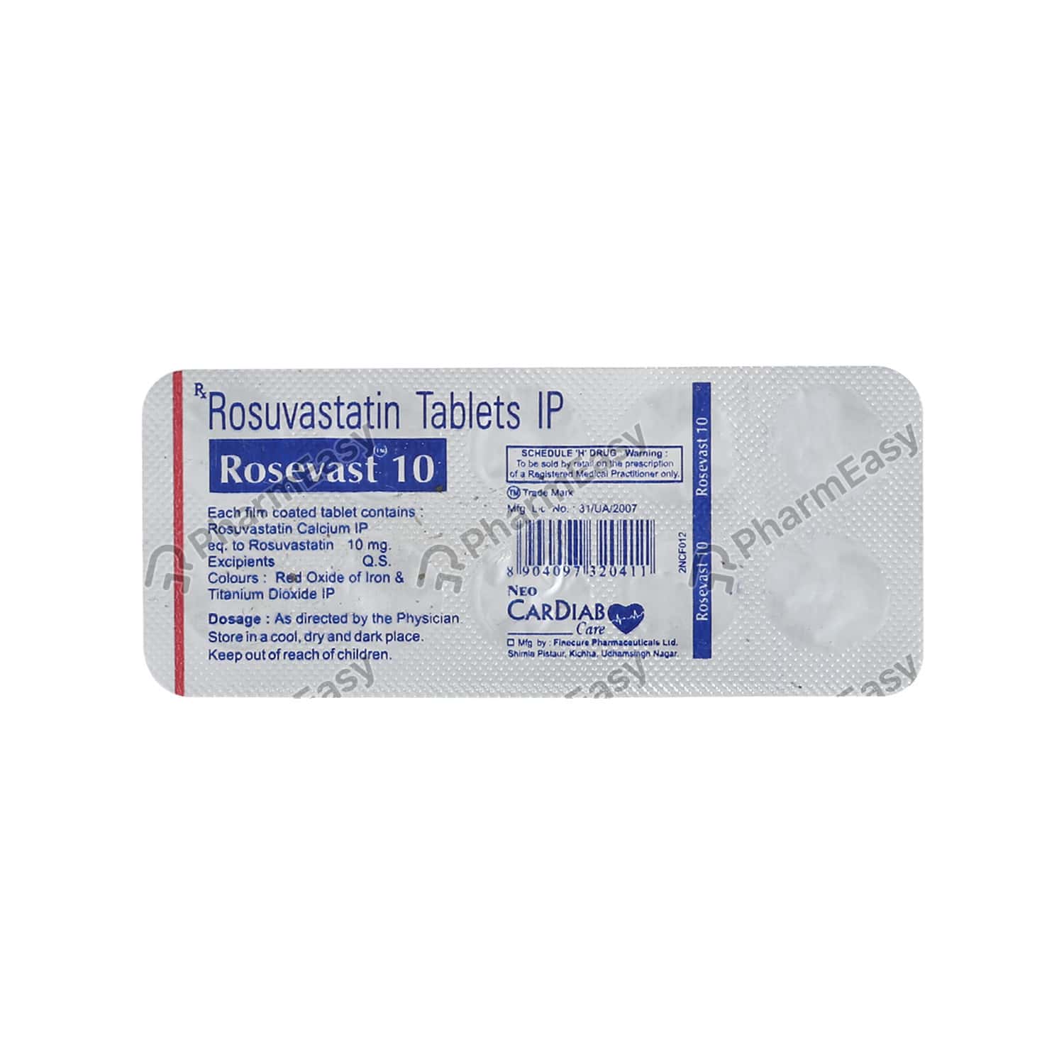 Rosevast 10 MG Tablet (10) - Uses, Side Effects, Dosage, Composition ...