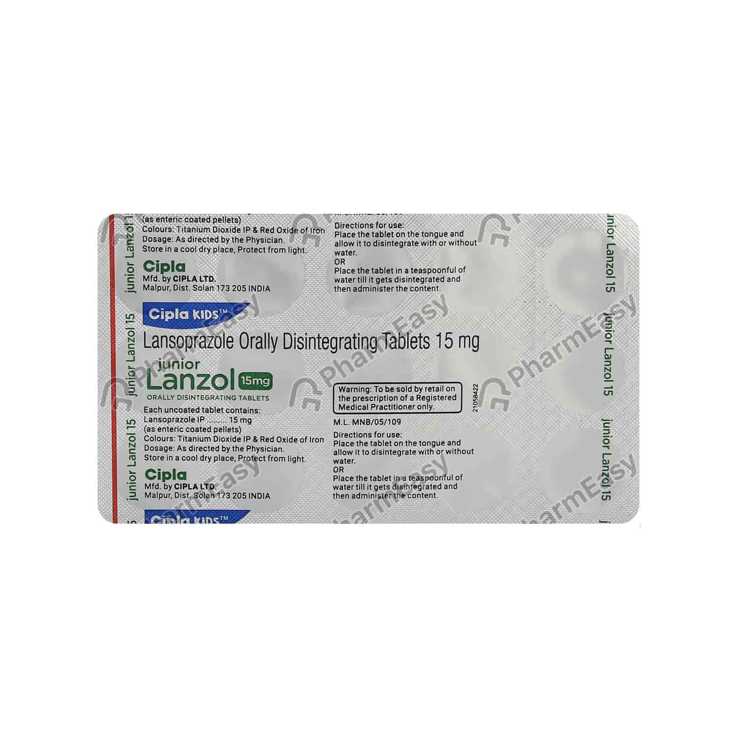 Buy Junior Lanzol 15mg Strip Of 15 Tablets Online at Flat 18% OFF ...