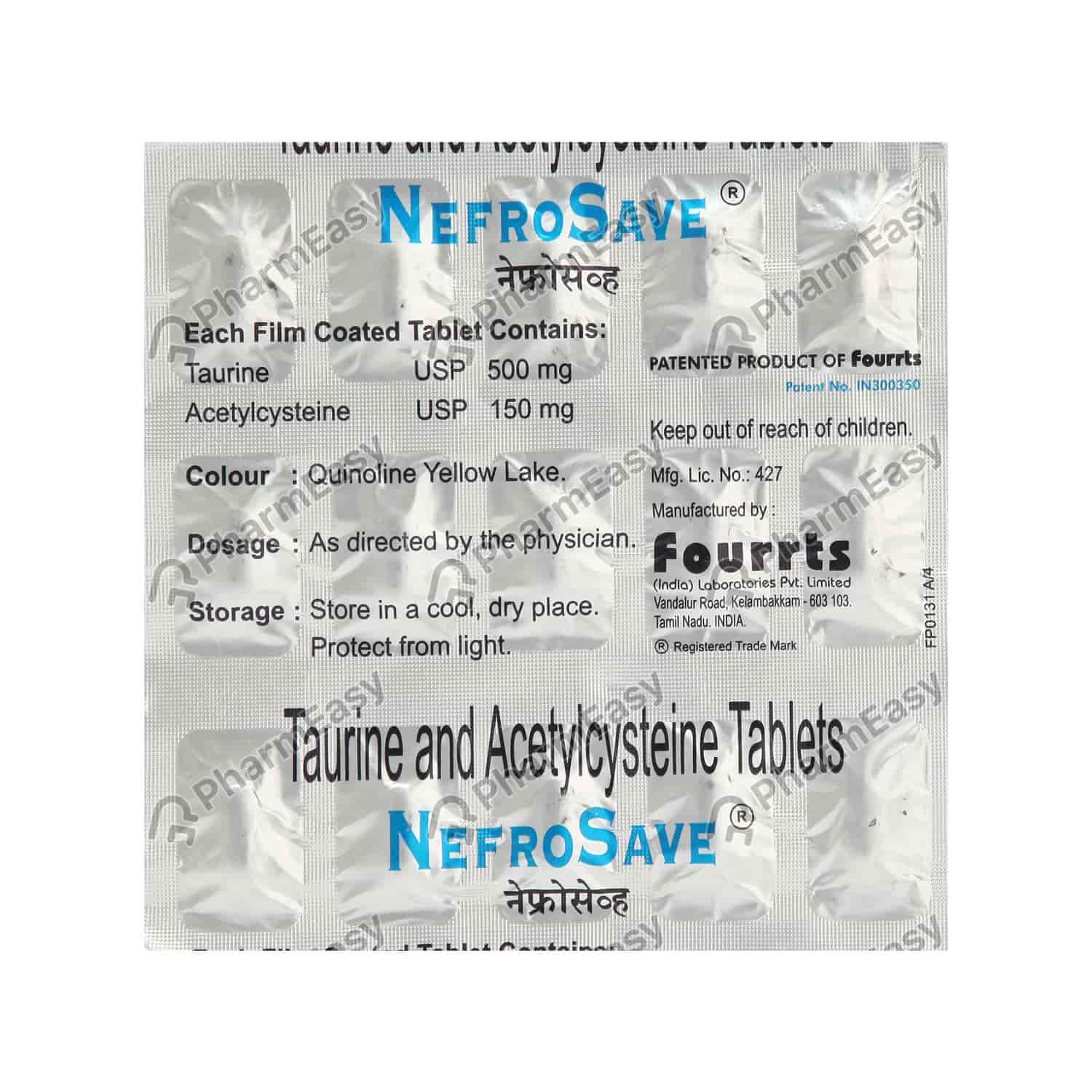 Buy Nefrosave Strip Of 15 Tablets Online at flat 15% off | PharmEasy