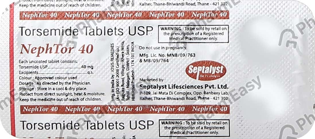 Nephtor 40 MG Tablet (10): Uses, Side Effects, Price & Dosage | PharmEasy