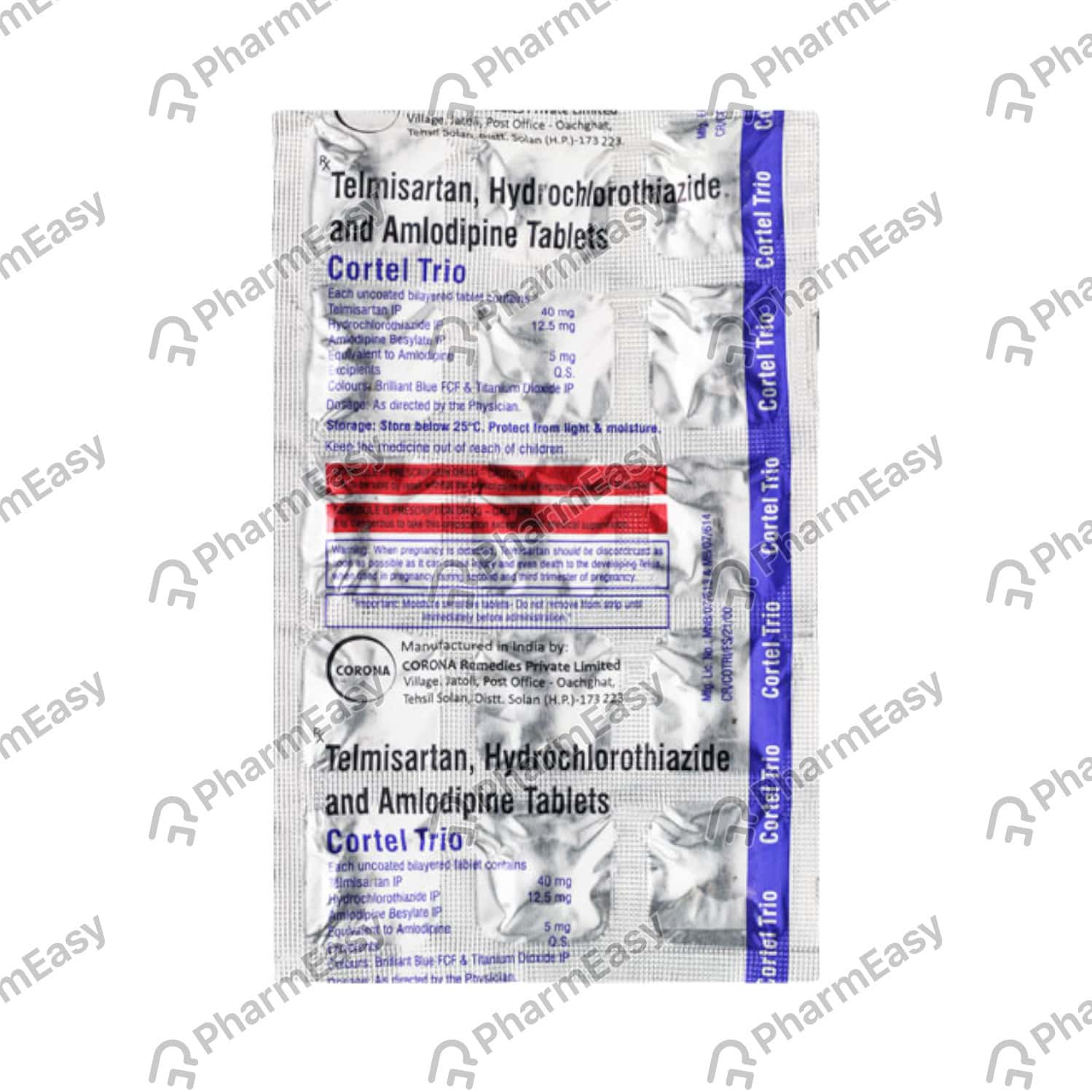 Cortel Trio Strip Of 10 Tablets: Uses, Side Effects, Price & Dosage ...