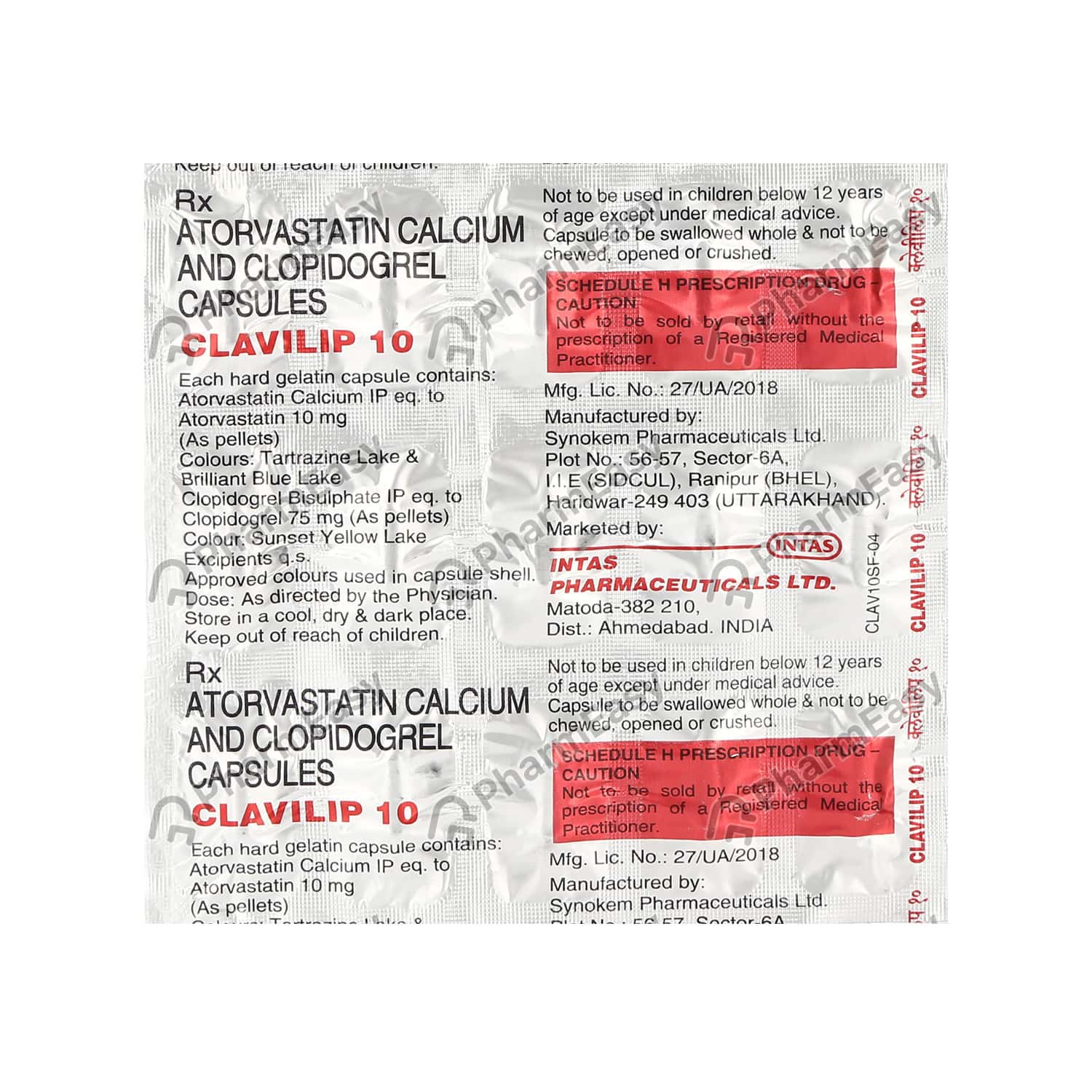 Clavilip 10mg Strip Of 15 Capsules - Uses, Side Effects, Dosage ...