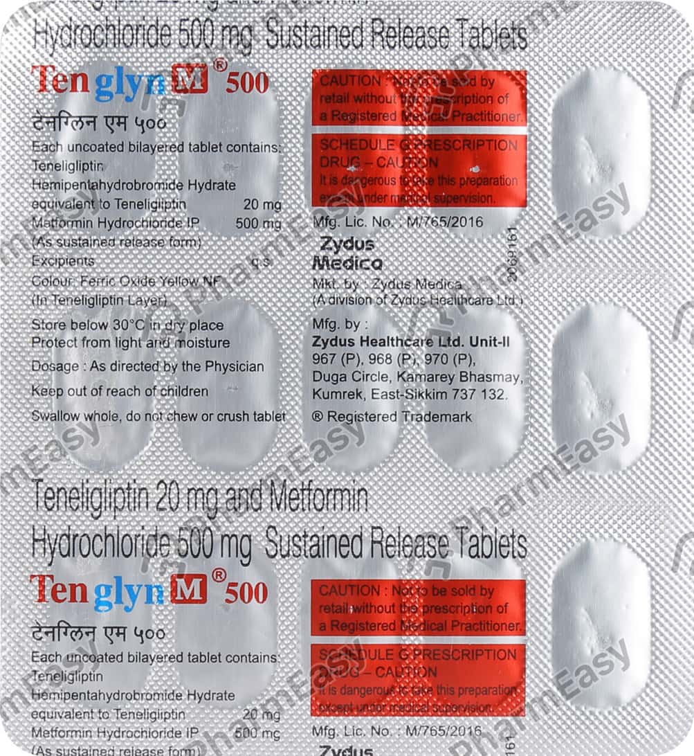 Tenglyn M 500mg Strip Of 15 Tablets: Uses, Side Effects, Price & Dosage ...